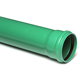 PVC buis groen manchet 315 x 9,2mm SN8 lengte 5 meter | Drainagebuizen.nl